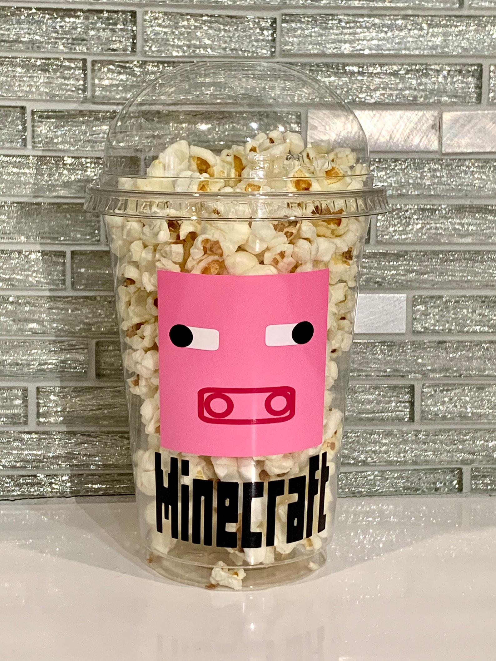 Minecraft Popcorn Cup/minecraft Birthday Party/gamer Birthday/minecraft ...