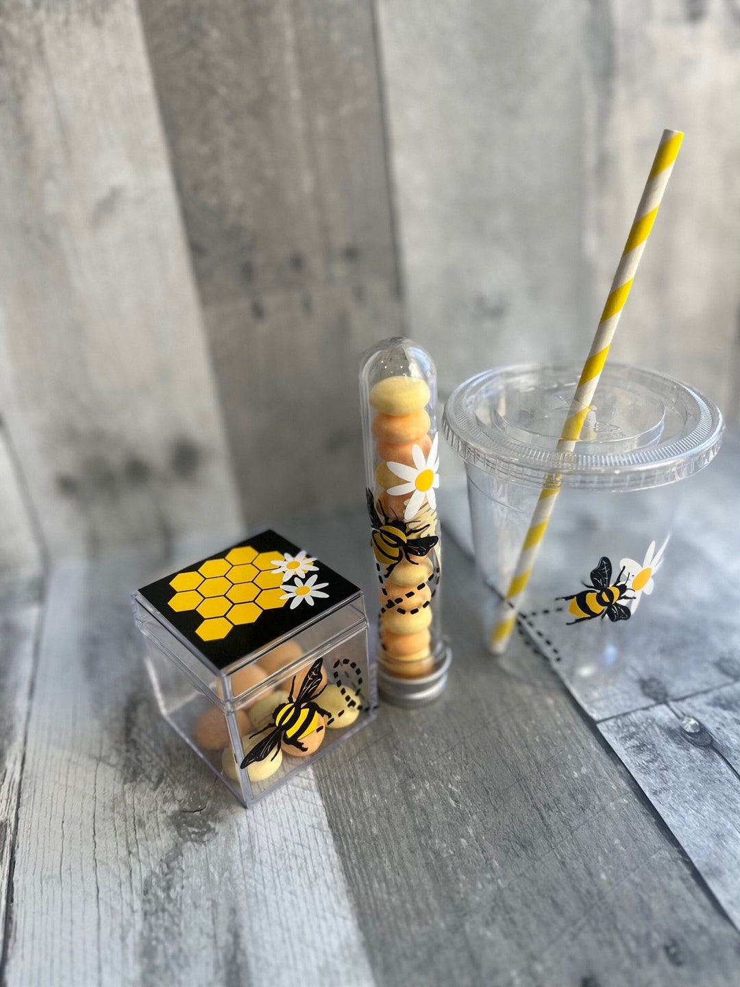 Bee Candy Tube/honey Bee Gumball Tube/bumble Bee Baby Shower/bee ...