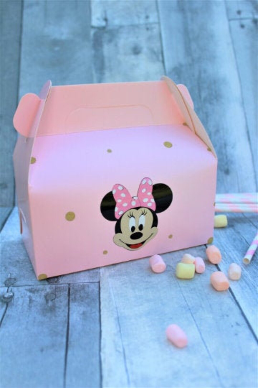 Minnie Mouse Gable Box: Party Favor Treat Box - Etsy