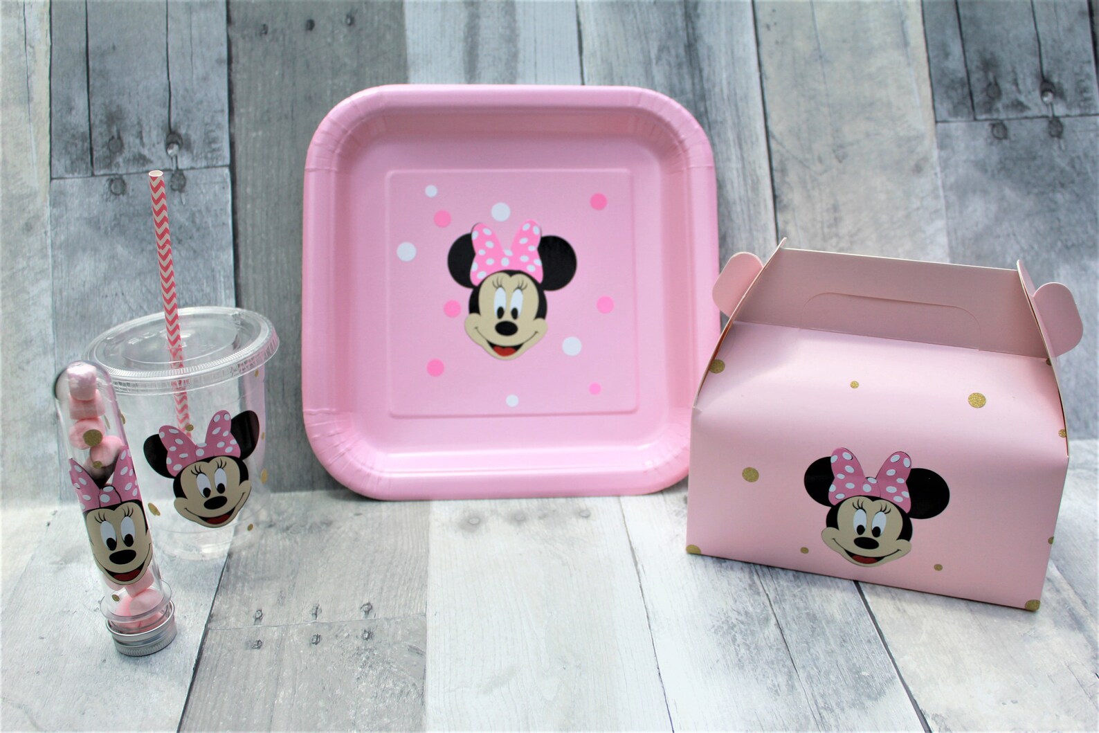 7 Minnie Mouse Paper Plate/minnie Mouse Party Favor/minni - Etsy