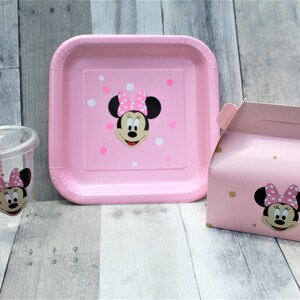 7 Minnie Mouse Paper Plate/minnie Mouse Party Favor/minni Mouse ...