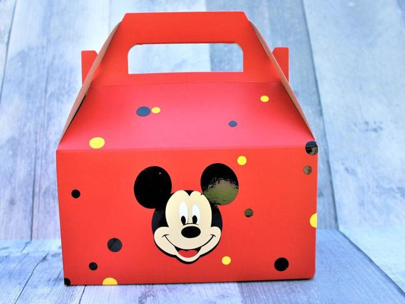 Mickey and Minnie Mouse Paper Gable Box: Birthday Party Favor - Etsy