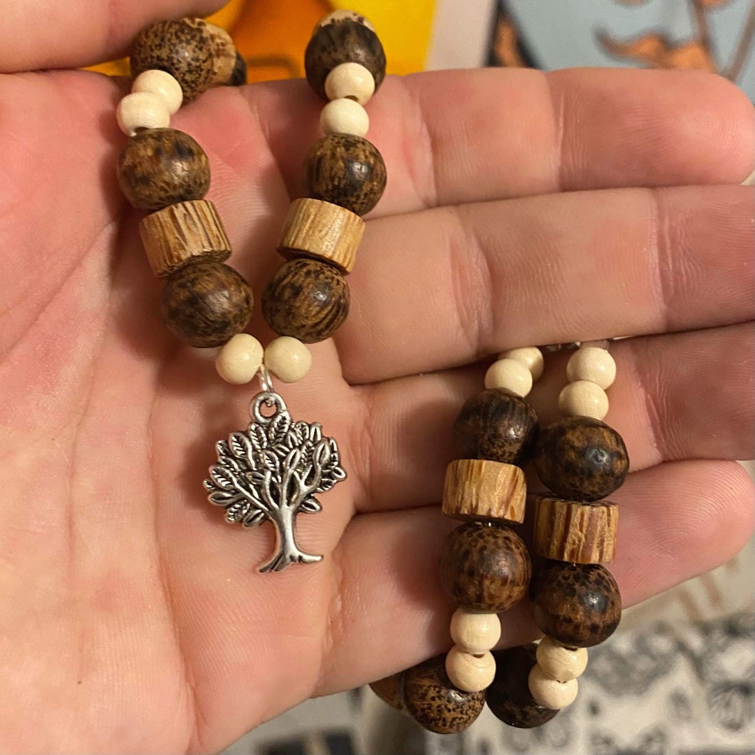 Bohemian Wood Bead Tree Necklace 19 - Etsy
