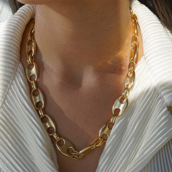 Chunky Gold Necklace - Etsy