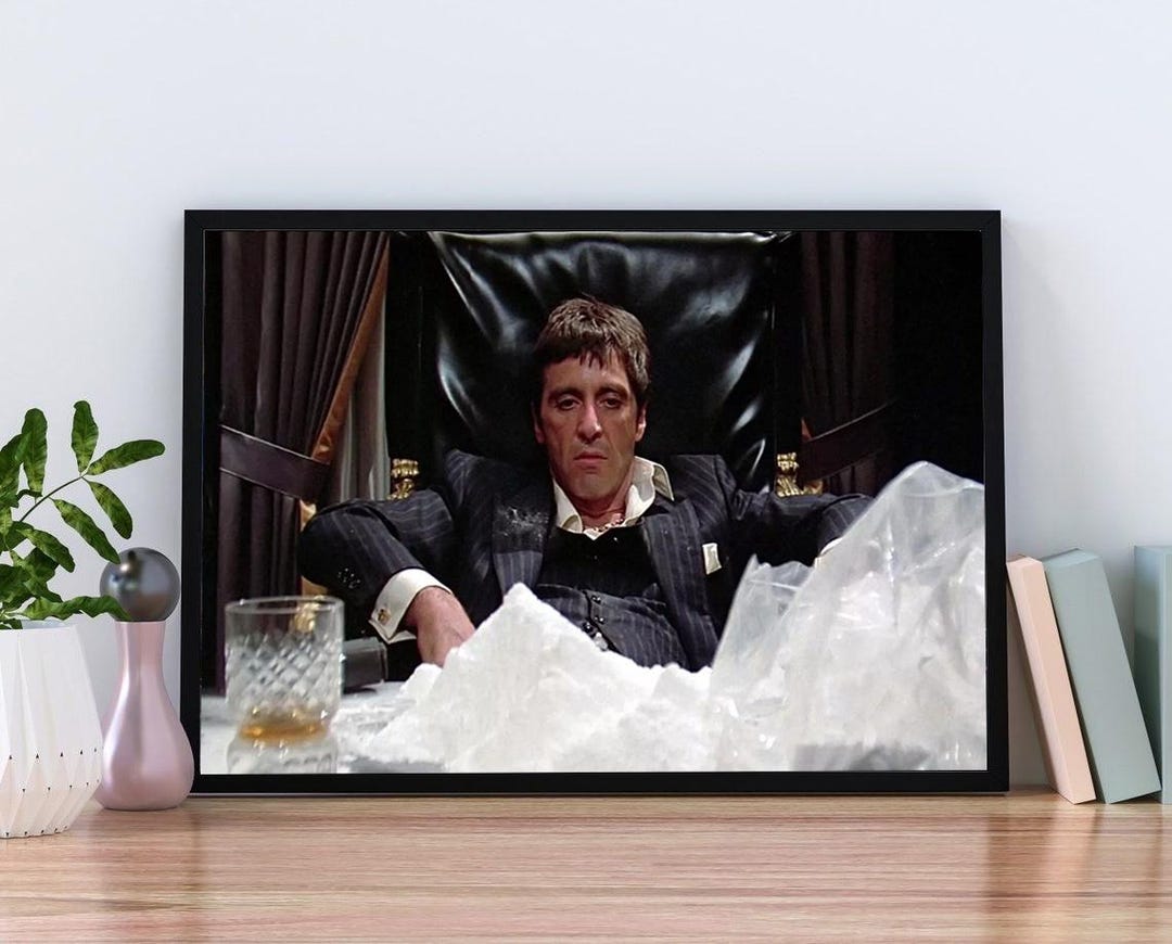 Scarface Coke Al Pacino Retro Poster, Wall Art - Etsy