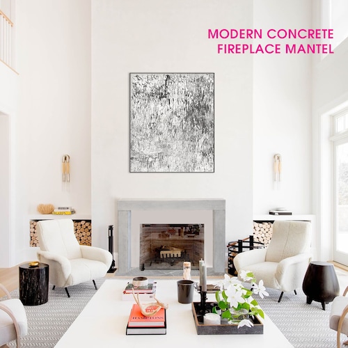 Modern Contemporary Stone Fireplace Mantel Surround - Etsy