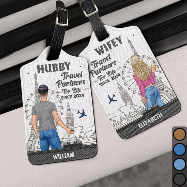 Personalized Luggage Tags Husband Wife - Etsy
