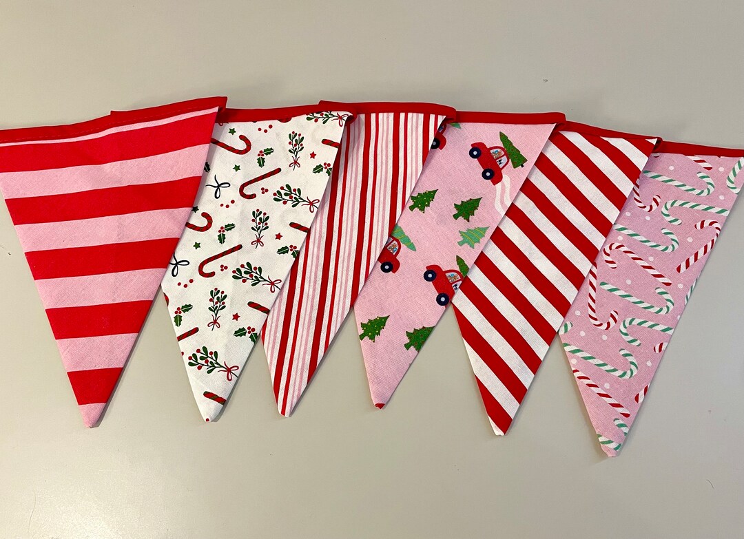 Candy Cane Bunting Candy Cane Garland Candy Cane Decor - Etsy