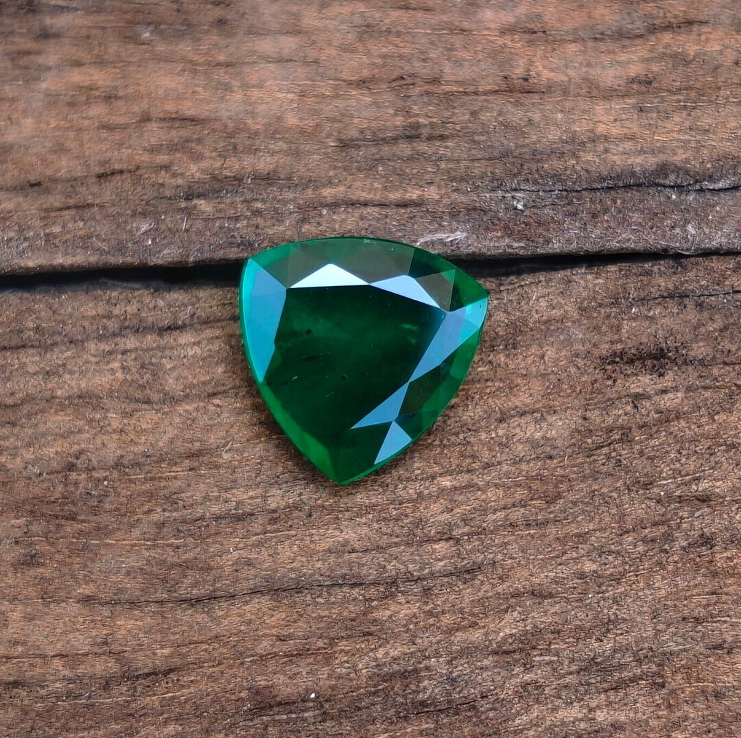 GTL Certified Natural Emerald Trillion Cut 3.00 Carat Eye Clean Natural ...