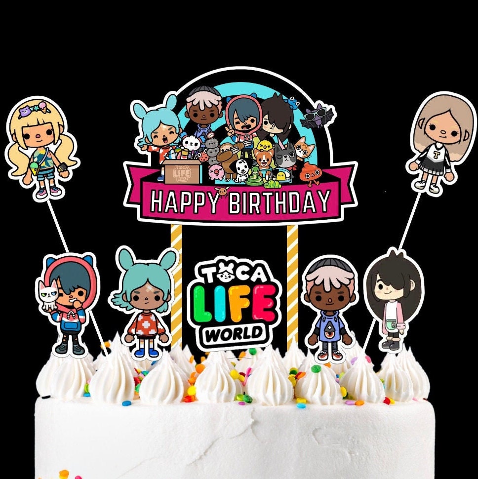 Toca Boca Cake Topper Toca Life Birthday Party Cake Topper Etsy Canada