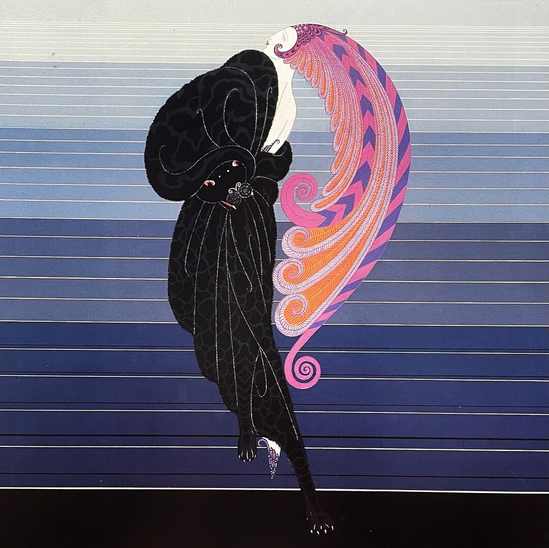 Original ERTE Book Plate Vintage Art Deco Illustration Print Chic ...