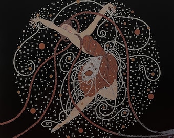Chic Original Vintage ERTE Art Deco PRINT ondee the Downpour Fashion ...