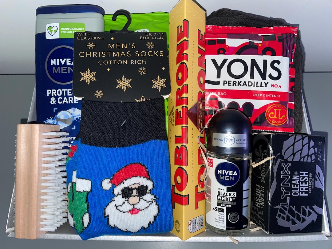 Mens Christmas Hamper Secret Santa Gift for Him Mens Christmas Gift ...