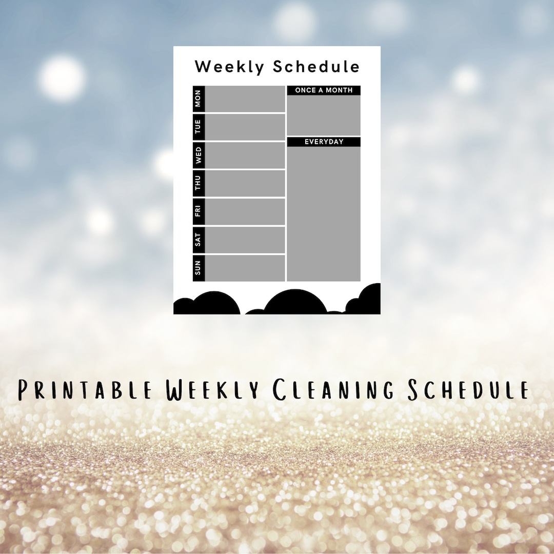 PRINTABLE Weekly Cleaning Planner || DIGITAL DOWNLOAD - Etsy