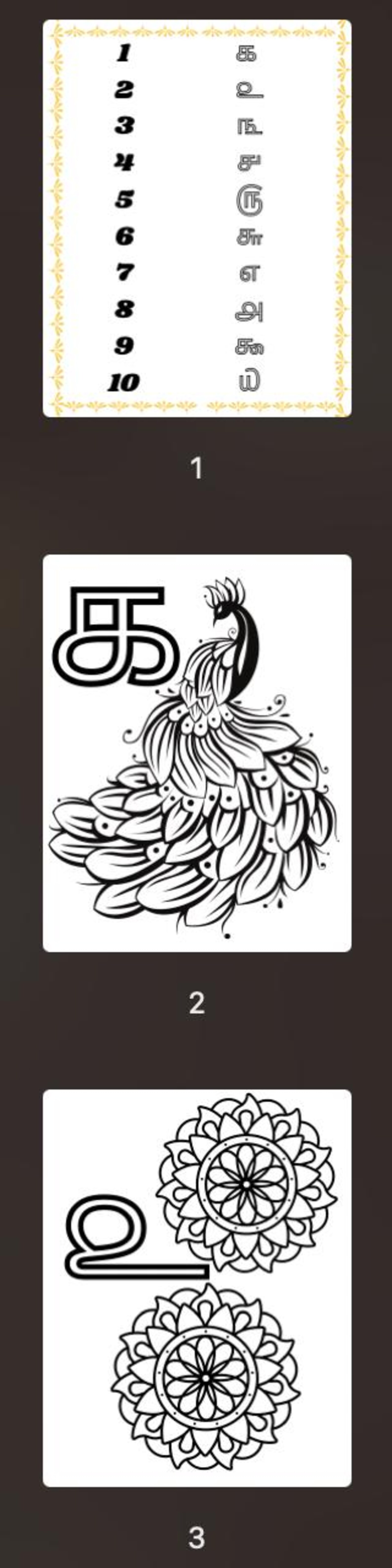 Printable Tamil Numbers Coloring Pages – Educational Activity (digital ...