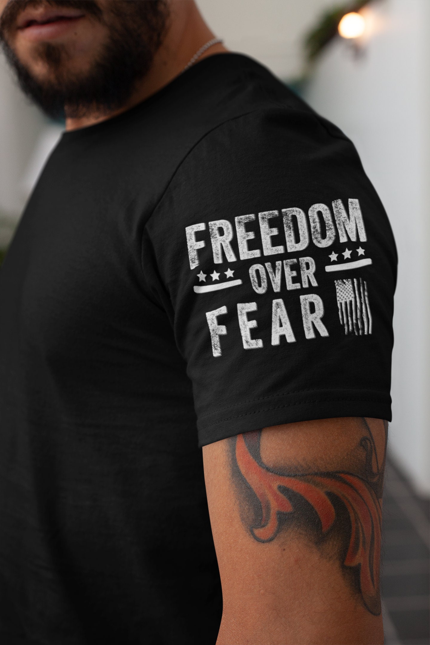 Freedom Over Fear T-shirt Freedom Over Fear Shirt American | Etsy