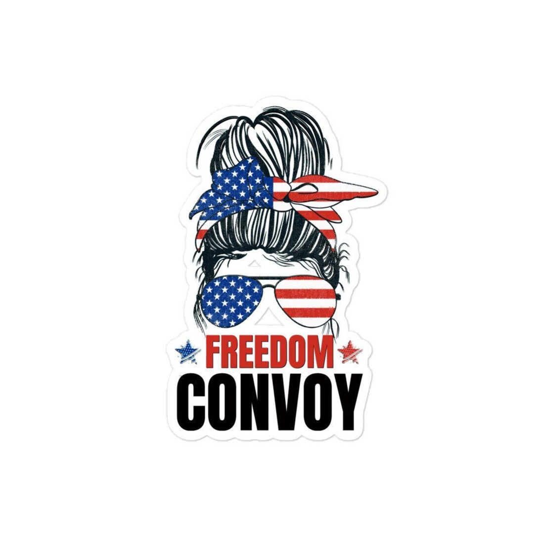 Freedom Convoy Sticker for Women Camo American Freedom Convoy Sticker ...