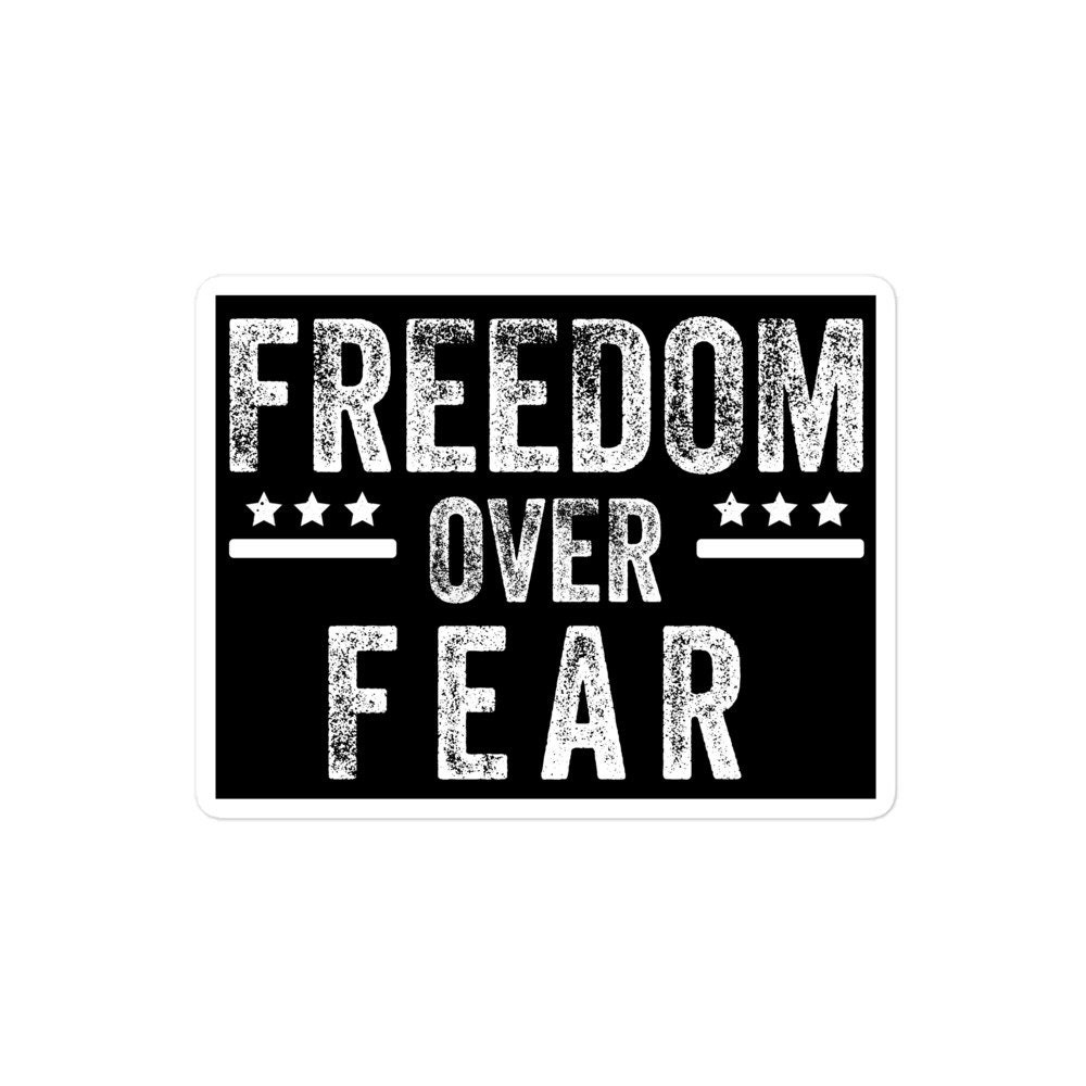 Freedom Over Fear Sticker Freedom Over Fear Decal for Car - Etsy