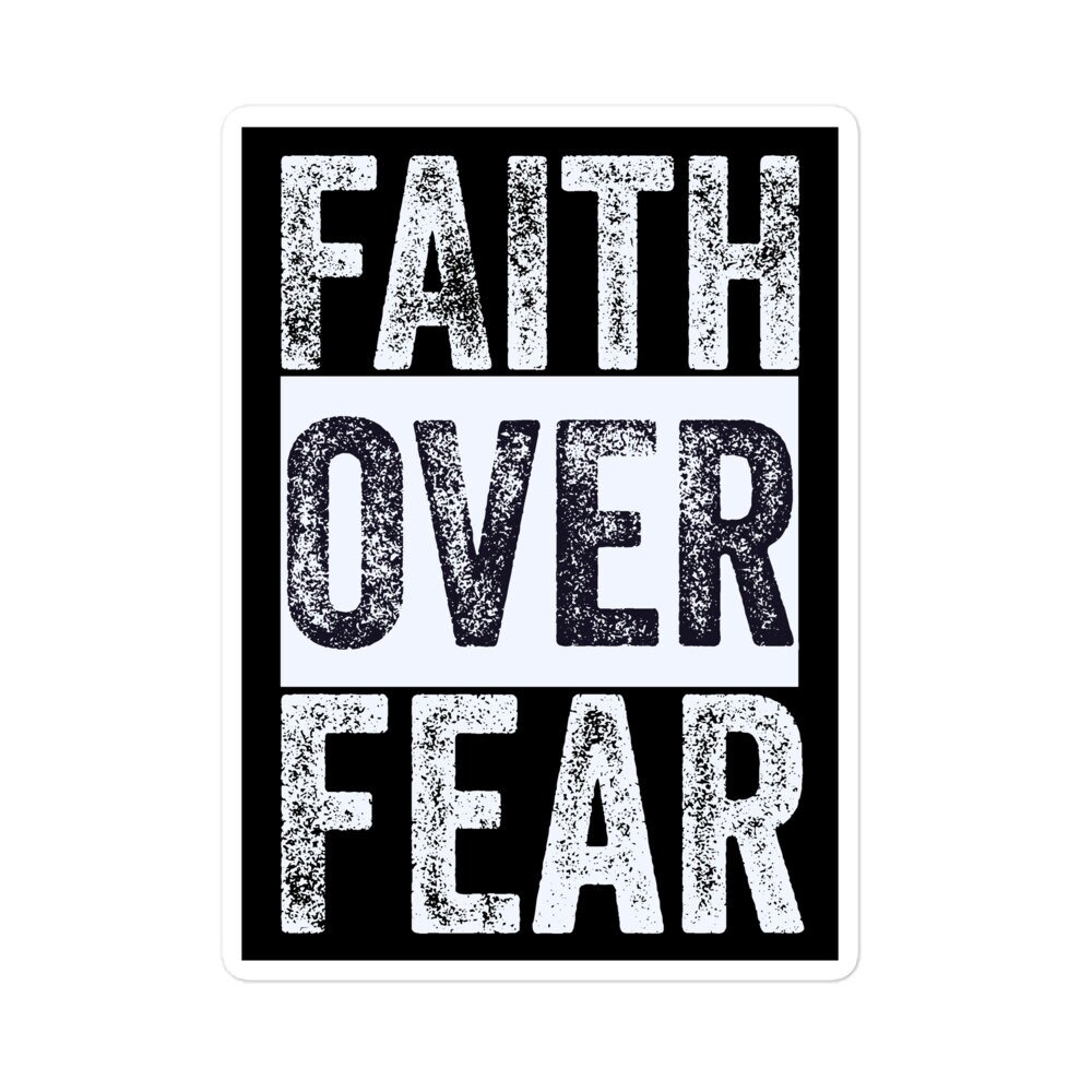 Faith Over Fear Bumper Sticker Faith Sticker Christian - Etsy UK