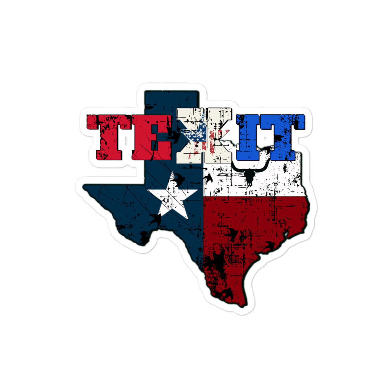 TEXIT Bumper Sticker TEXIT Car Decal TEXIT Sticker Texas - Etsy