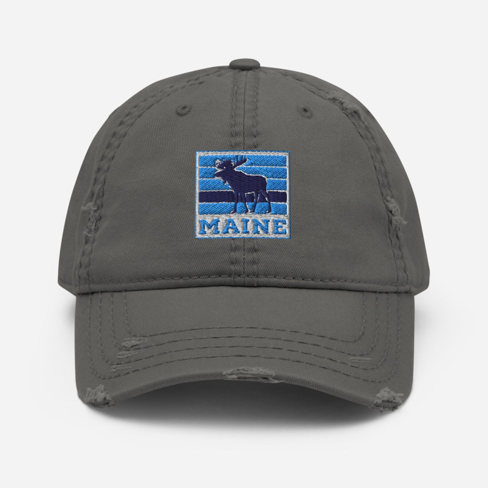 Distressed Maine Moose Hat for Men & Women Maine Gift Maine | Etsy