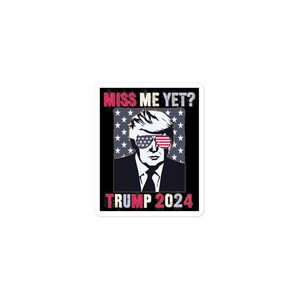 Trump Miss Me Yet Bumper Sticker Women For Trump Cool Purple | Etsy