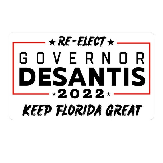 Paper Bumper Stickers DeSantis 22 Flamingo Orange Decal DeSantis 22 ...