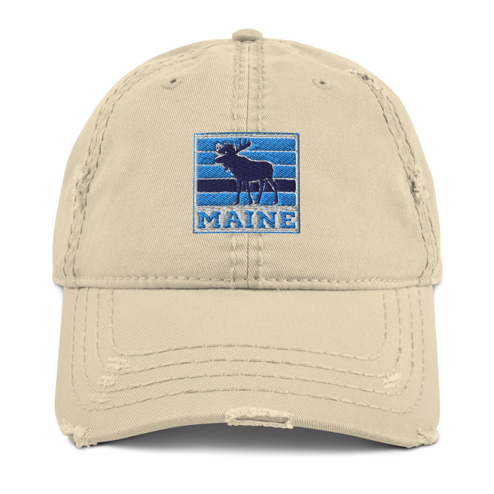 Distressed Maine Moose Hat for Men & Women Maine Gift Maine | Etsy