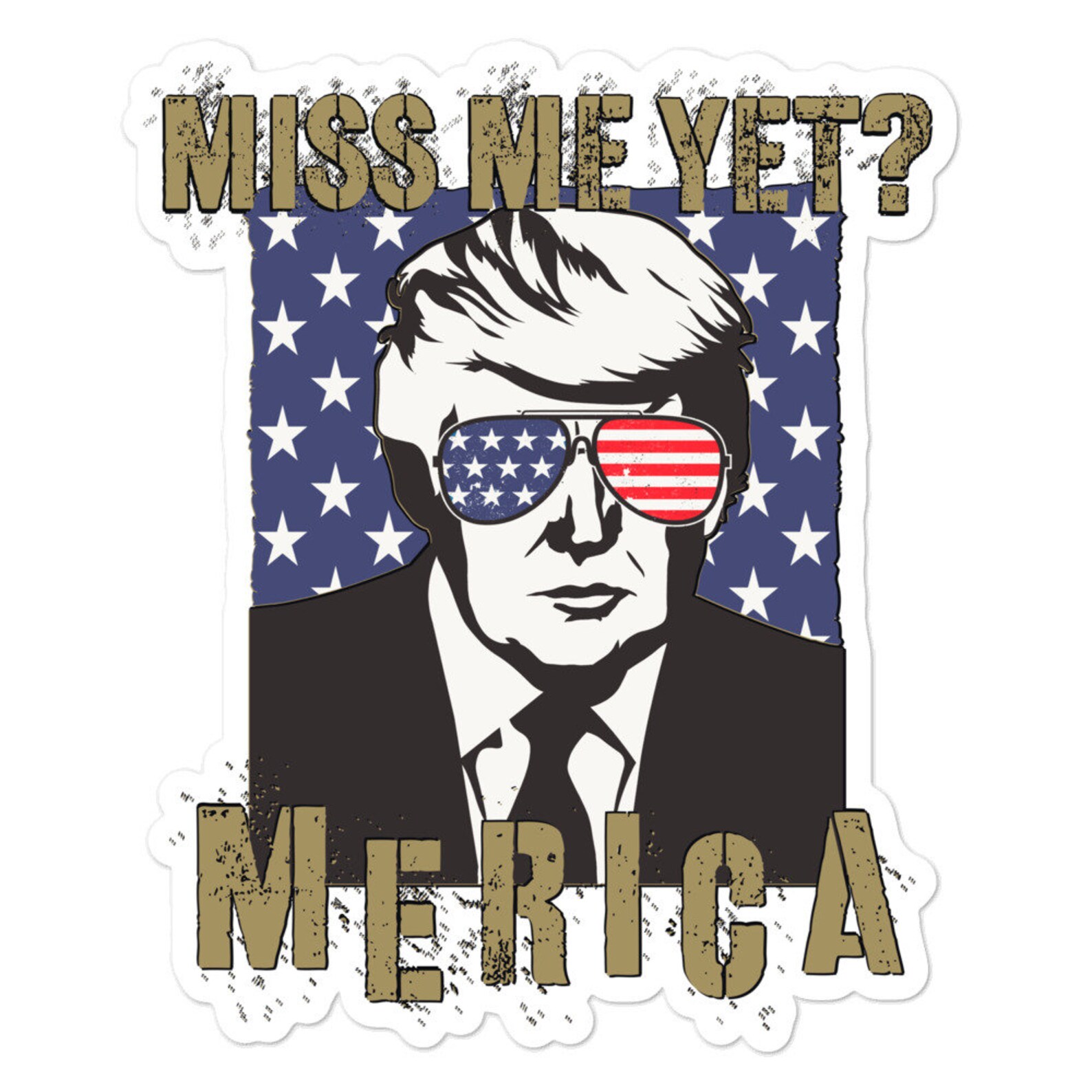 Funny Vintage Miss Me yet Trump Sticker Cool Trump Decal Trump - Etsy
