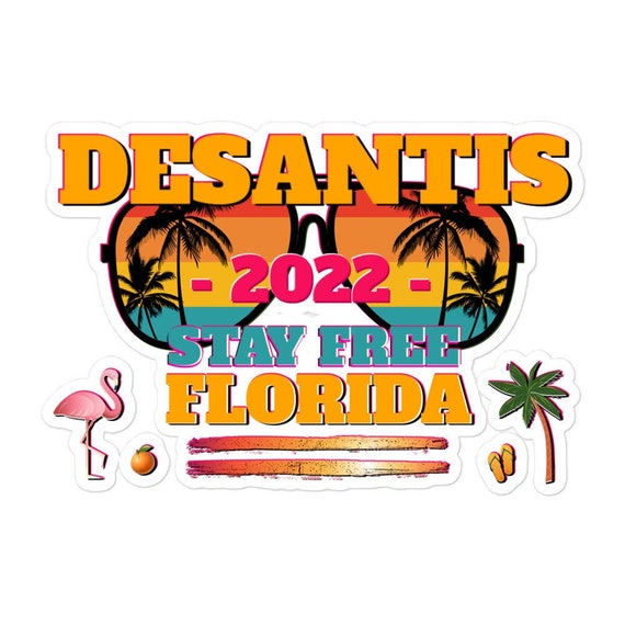 Paper Bumper Stickers DeSantis 22 Flamingo Orange Decal DeSantis 22 ...