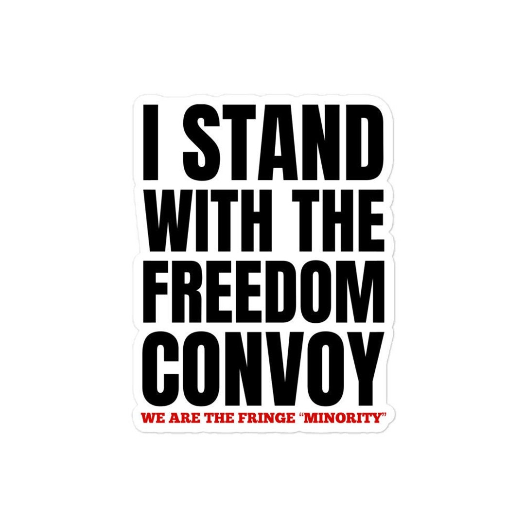 I Stand With the Freedom Convoy Sticker, Freedom Convoy Decal, Canadian ...