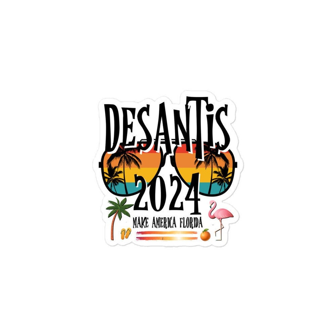 Desantis 2024 Decal / Sticker Desantis 24 Pink Flamingo Naval Orange ...