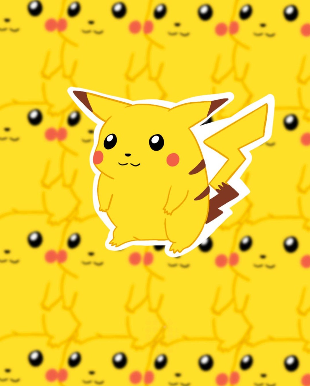 Chonky Pikachu Sticker Pokemon Sticker - Etsy