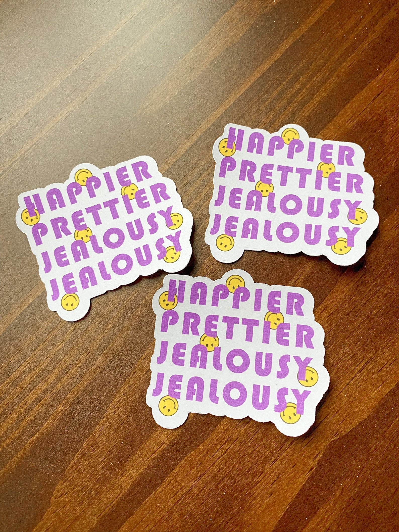 Happier Prettier Jealousy Jealousy Sticker, Olivia Rodrigo Inspired ...