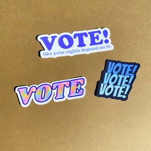 Vote Sticker Pack, Cute Voting Decals, Vinyl Matte Sticker - Etsy