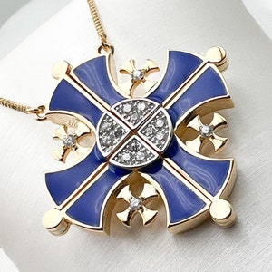 Jerusalem Cross Necklace | 2-in-1 Pendant With Churches of Jerusalem ...