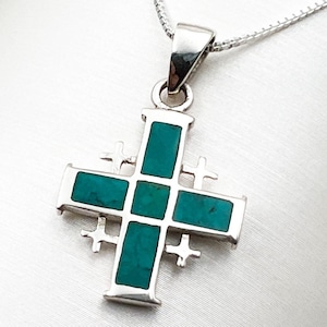 King Solomon Jerusalem Cross / Eilat Stone Jerusalem Cross - Etsy