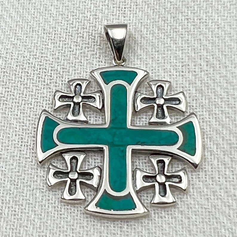 King Solomon Jerusalem Cross / Eilat Stone Jerusalem Cross - Etsy