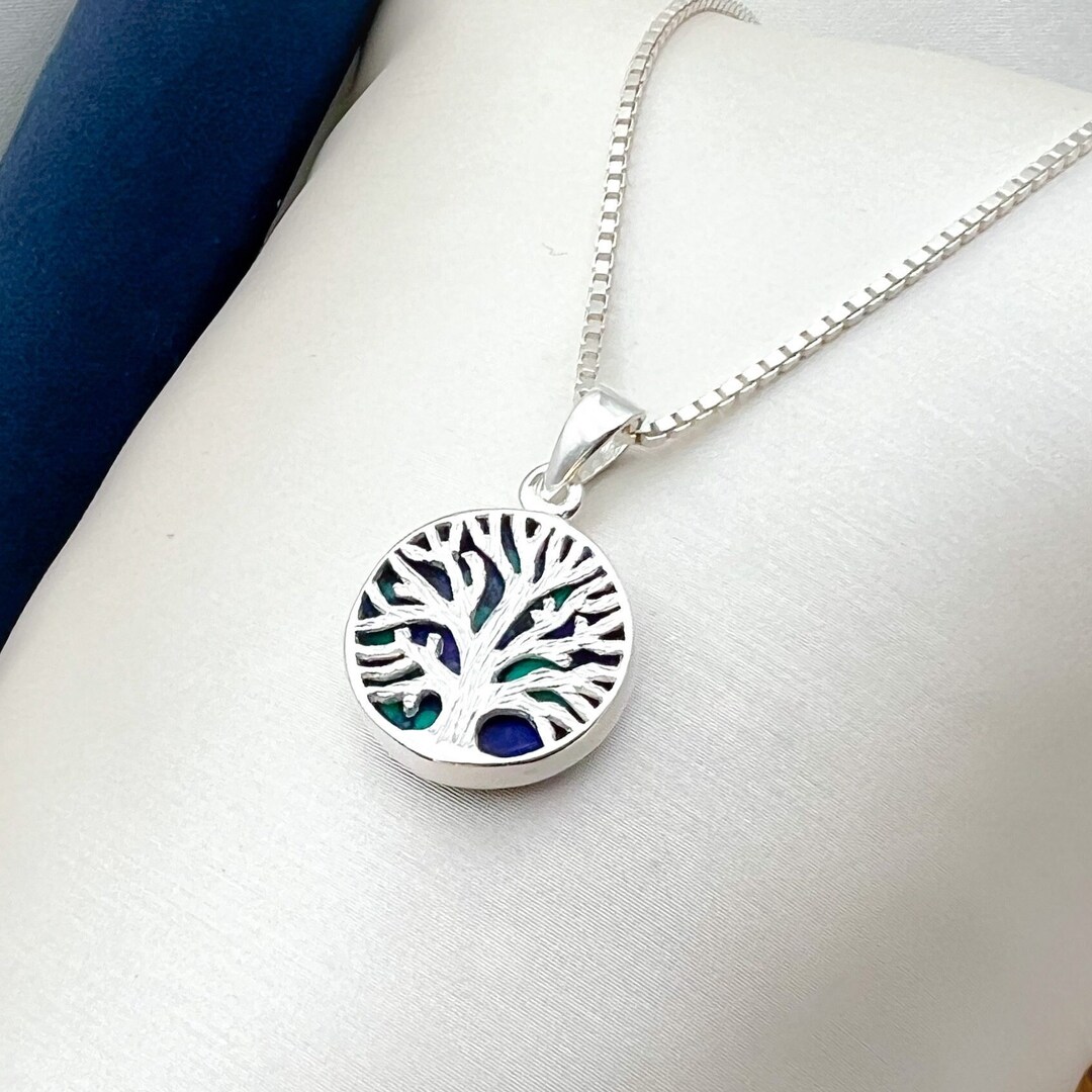 Tree of Life Pendant | Eilat Stone Inlay & Genuine Silver 925 With ...
