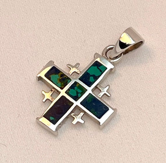 King Solomon Jerusalem Cross / Eilat Stone Jerusalem Cross | Etsy