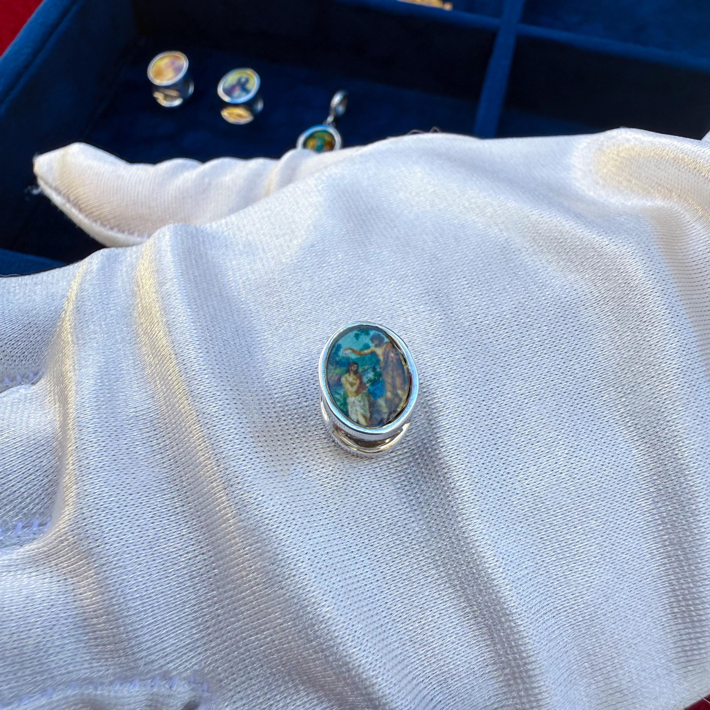 John the Baptist Baptizing Jesus Bead | Fits Pandora Bracelet ...