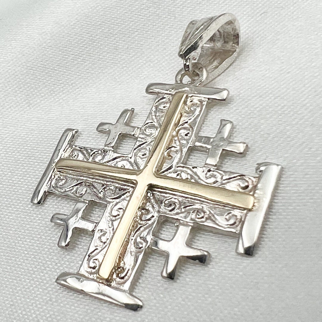 Handcrafted Jerusalem Cross Pendant | Elegant Statement With Jerusalem ...