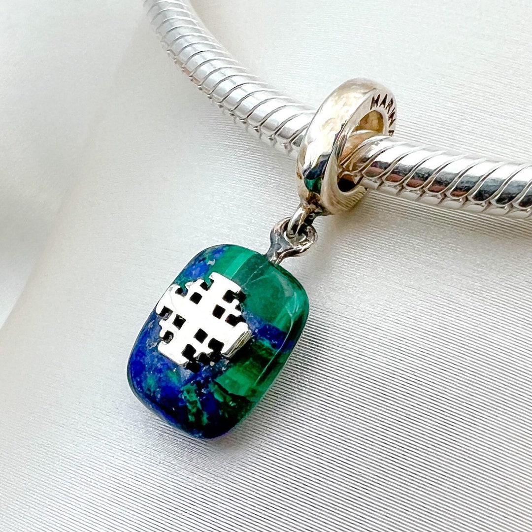 Sacred Fusion: Jerusalem Cross (silver 925) on a King Solomon Stone ...