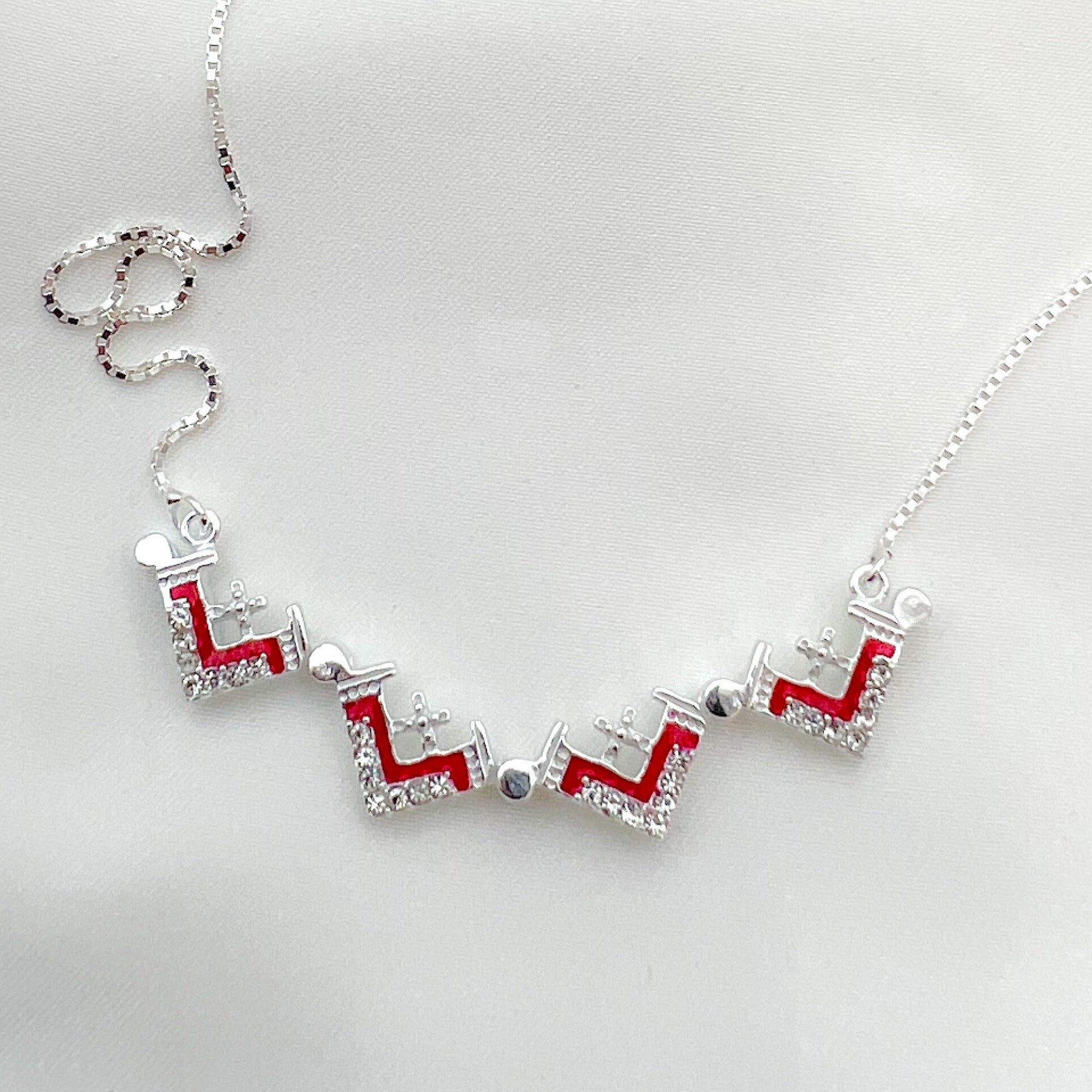Jerusalem Cross Opening Pendant (sterling Silver 925) With Red Enamel ...