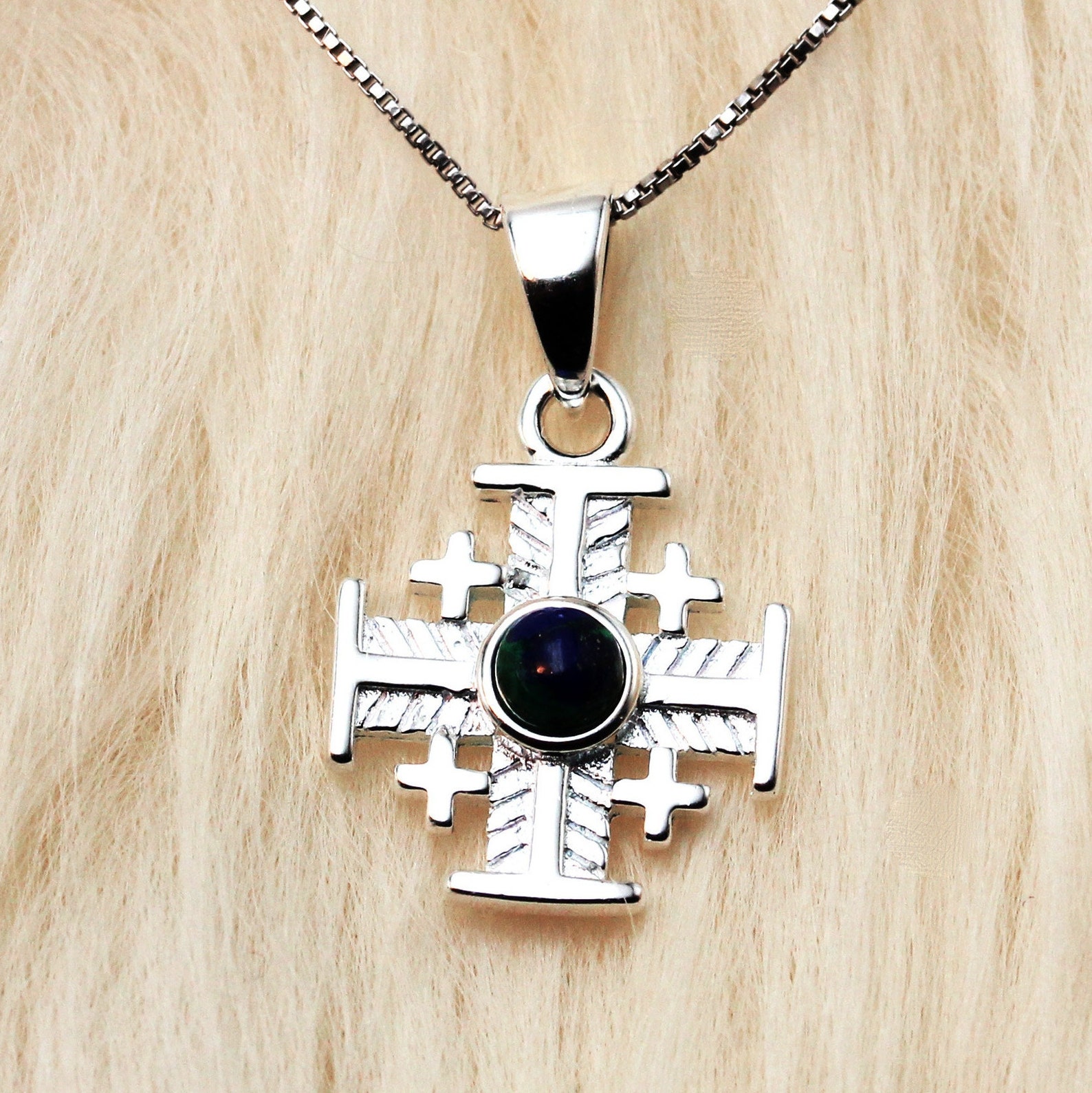 King Solomon Jerusalem Cross / Eilat Stone Jerusalem Cross - Etsy