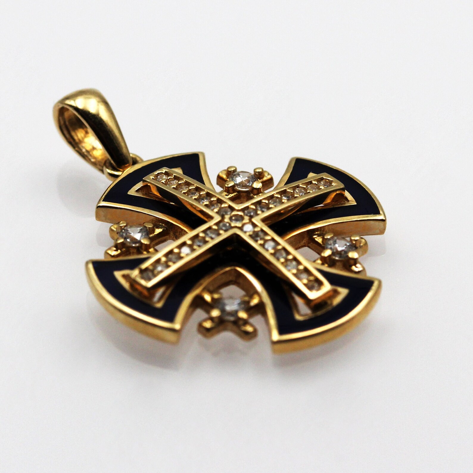 Jerusalem Cross 14k Gold - Etsy