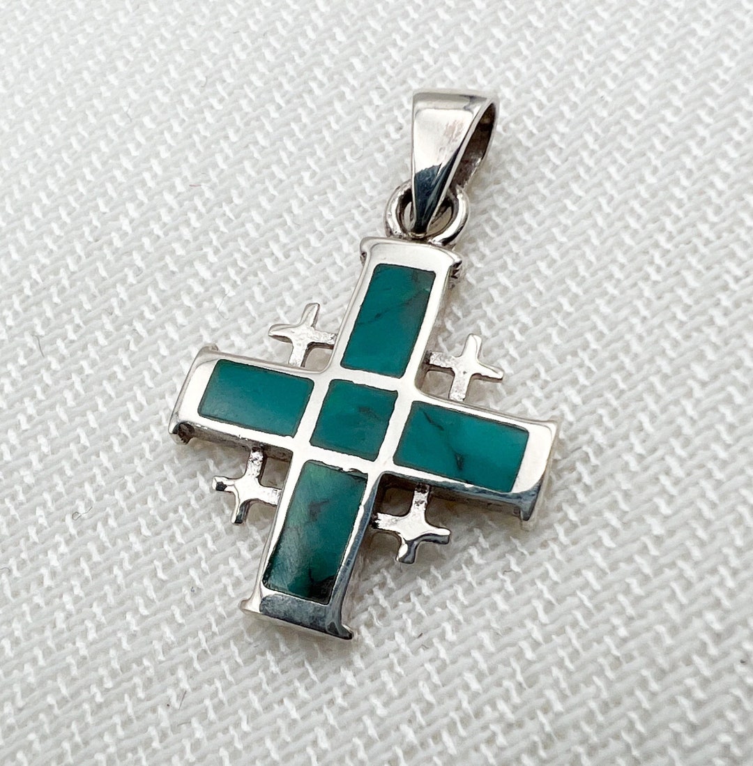 King Solomon Jerusalem Cross / Eilat Stone Jerusalem Cross - Etsy