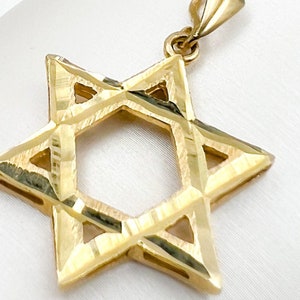 David Star 14k Solid Gold Pendant - Etsy