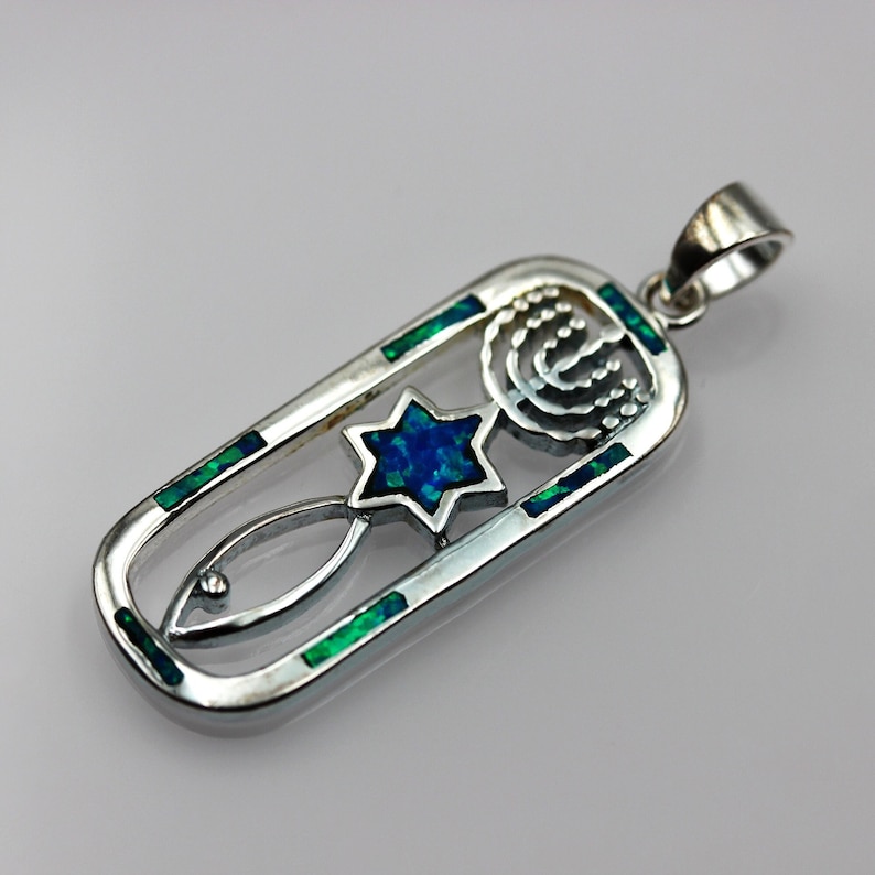 Blue Opal Grafted in Egyptian Kartush Style Pendant (silver 925) - Etsy