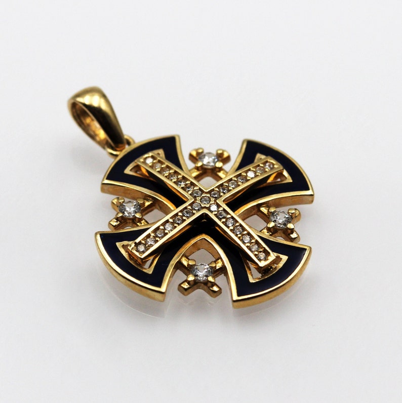 Jerusalem Cross 14k Gold - Etsy